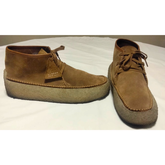 Clarks | Shoes | Clarks Originals Brown Suede Leather Caravan Laceup ...